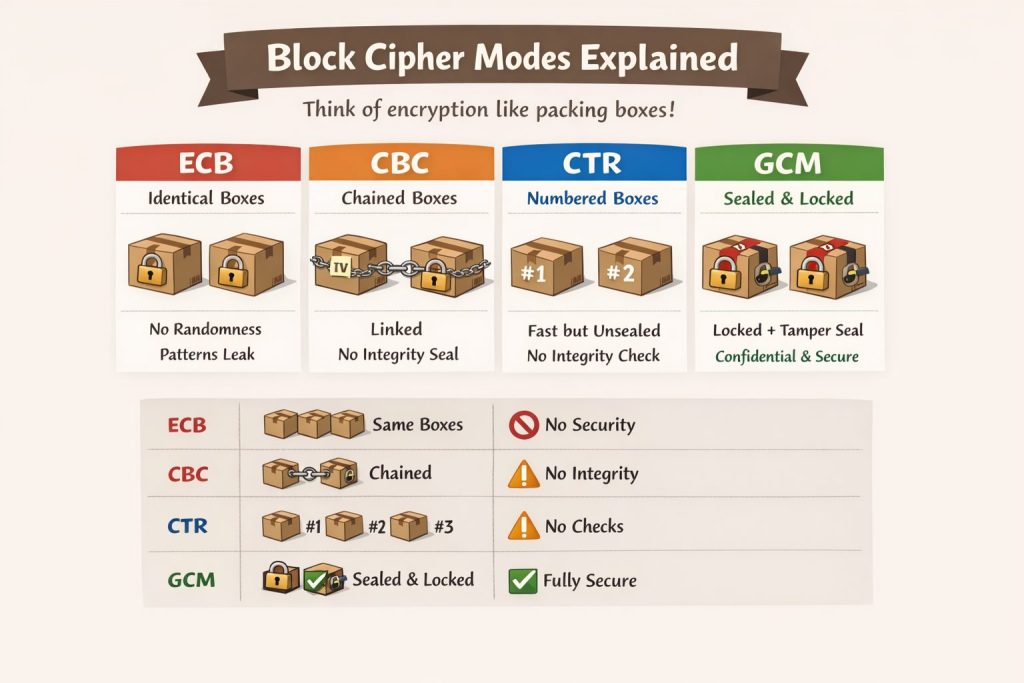 Block Cipher Modes of Operation Explained: ECB vs CBC vs CTR vs GCM ...